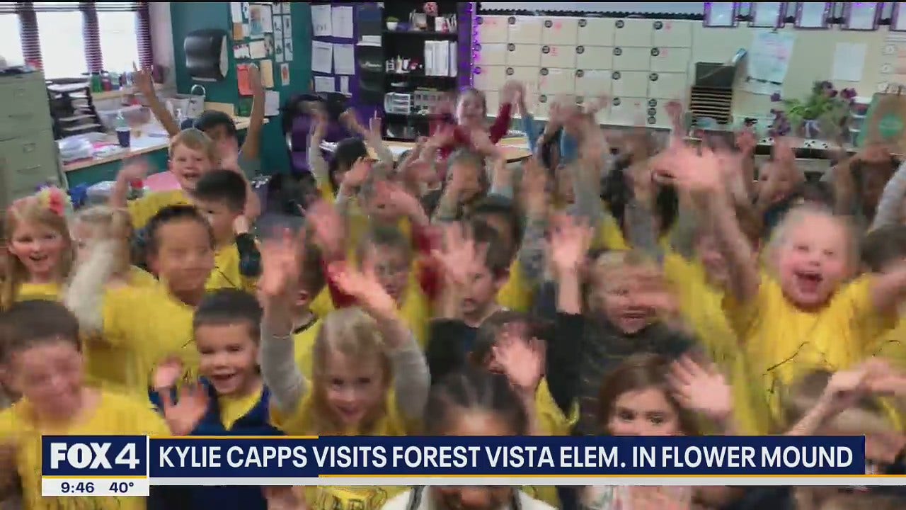 Meteorologist Kylie Capps visits Forest Vista Elementary