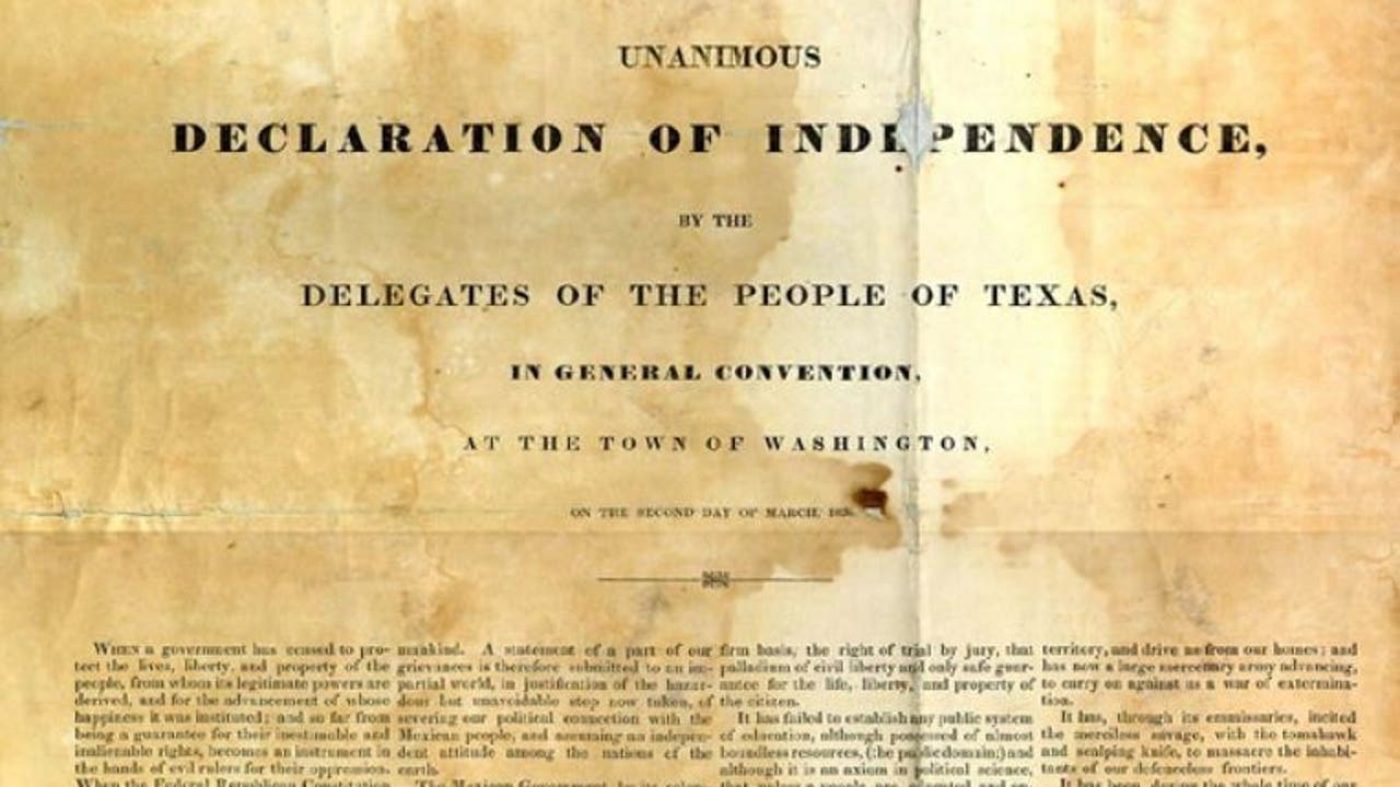 Texas declared its independence from Mexico 184 years ago on March 2 ...