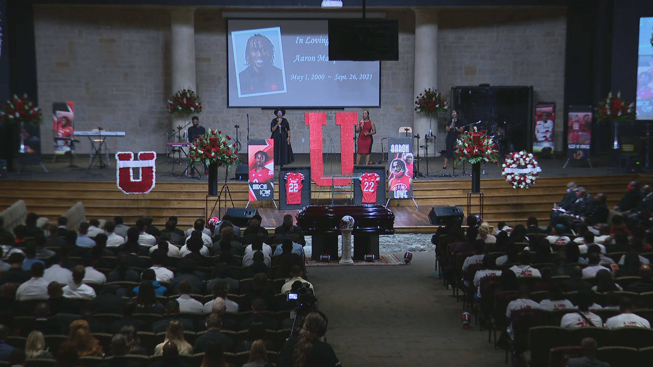 Teammates attend Utah football player Aaron Lowe's funeral in Mesquite ...