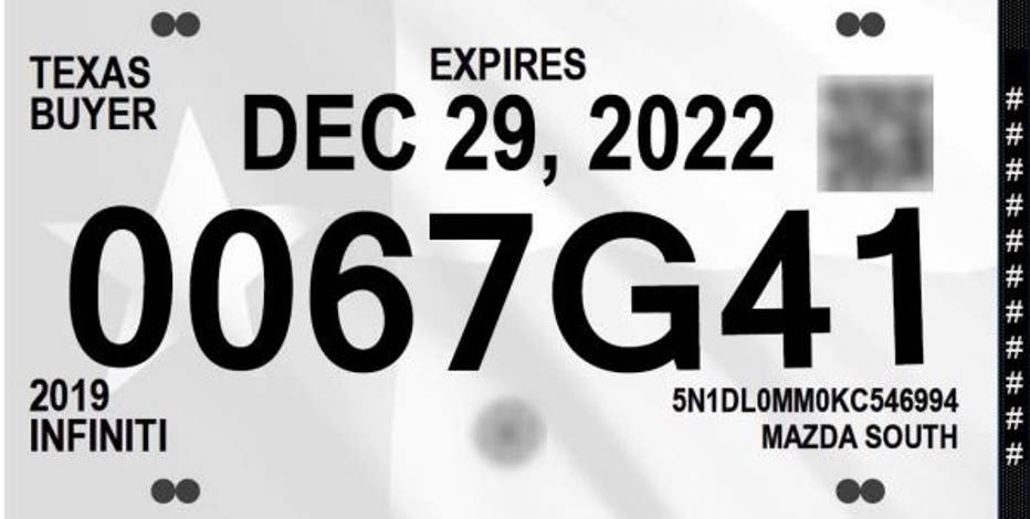 Texas temporary tags redesigned in attempt to reduce fraud FOX 4 Dallas Fort Worth