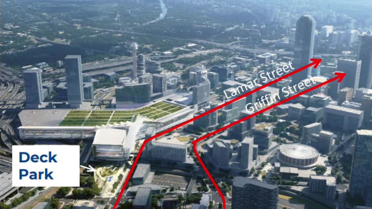 Updated Dallas convention center plans include I-30 deck park | FOX 4 ...