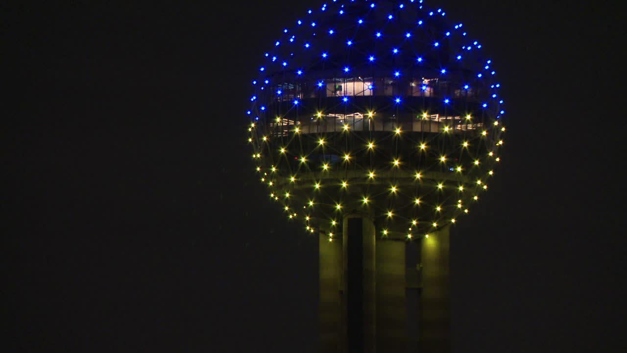 Reunion Tower lights up to show support for Ukraine 1 year later | FOX ...