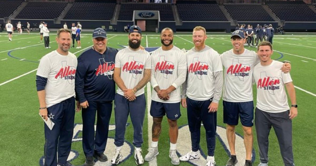 Dallas Cowboys wear 'Allen Str8ng' shirts to show support for shooting ...