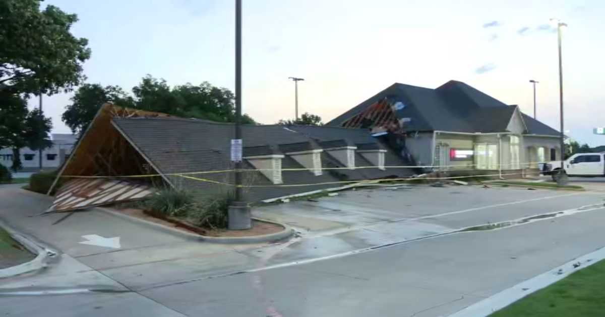 Dallas weather: Storms drop huge hail, tear roof off bank in Lavon ...