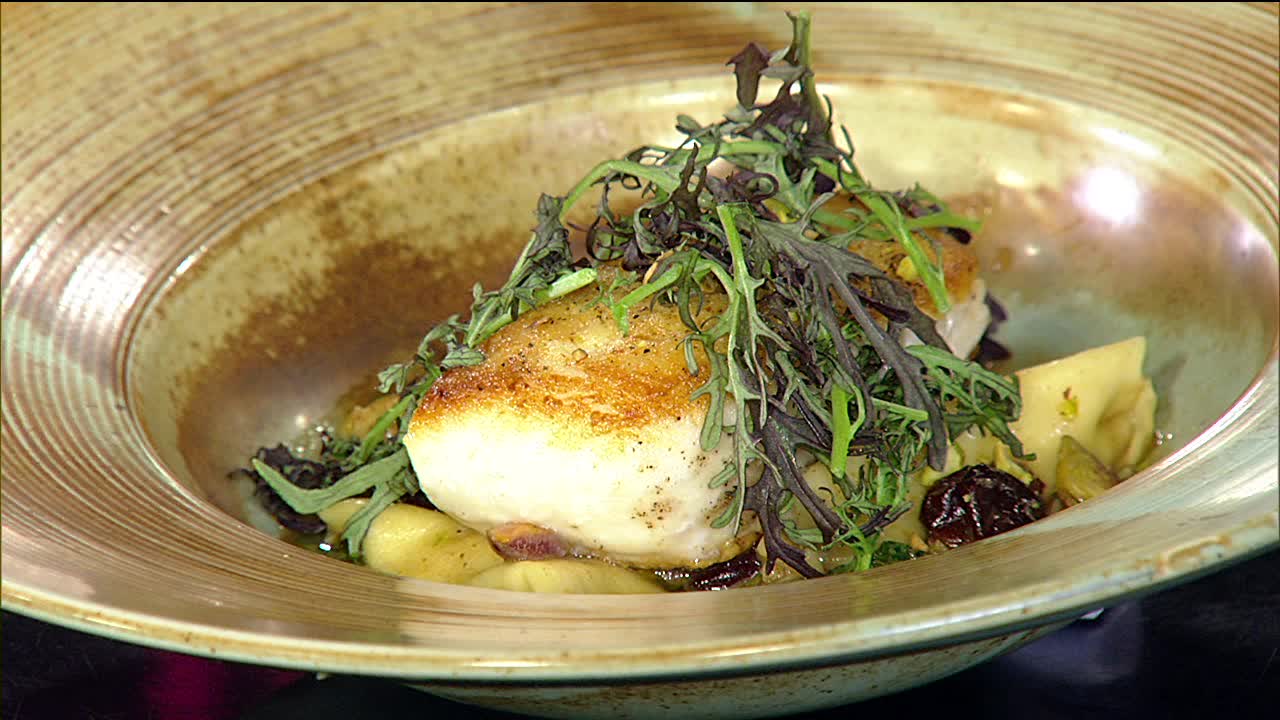 Modern Surf and Turf: Alaskan Halibut with Oxtail Agnolotti | FOX 4 ...