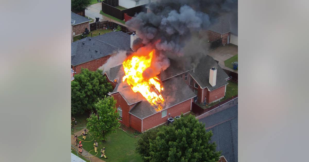 Frisco home catches fire after lightning strike, officials say | FOX 4 ...