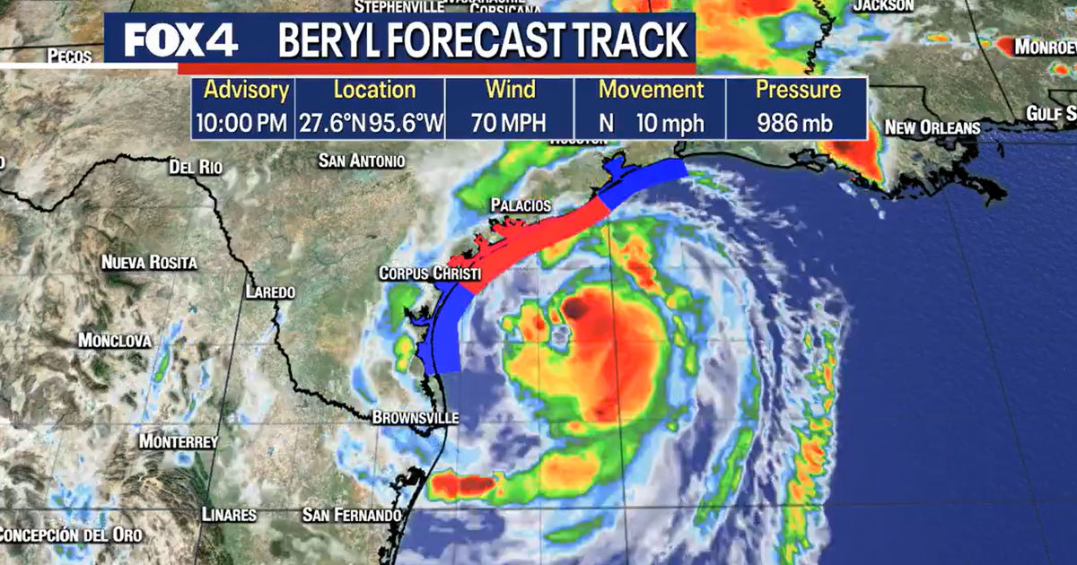Tropical Storm Beryl Updates: Latest projected path, timing and impact ...