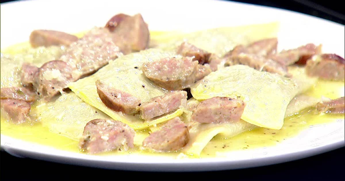 Jalapeño-Pistachio Pesto Ravioli with Rabbit-Rattlesnake Sausage Recipe ...