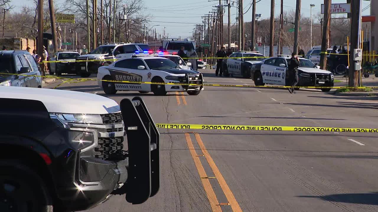 Driver dies after shooting at Dallas police, crashing during chase ...