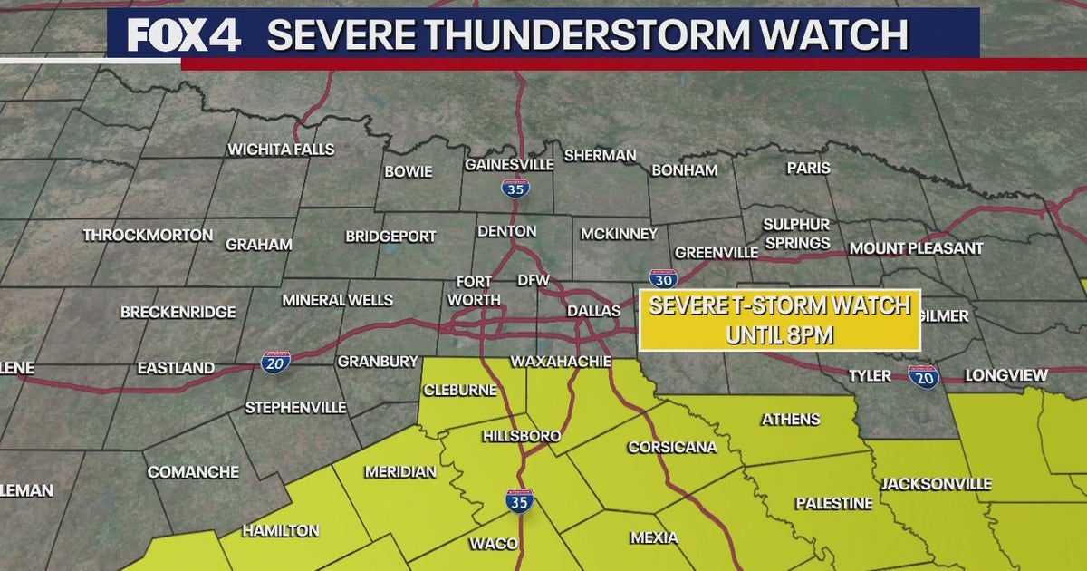Dallas weather: Severe Thunderstorm Watch in place for parts of North ...