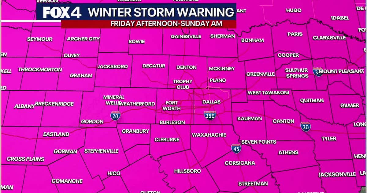 Dallas weather: Winter Storm Warning issued for North Texas | FOX 4 ...