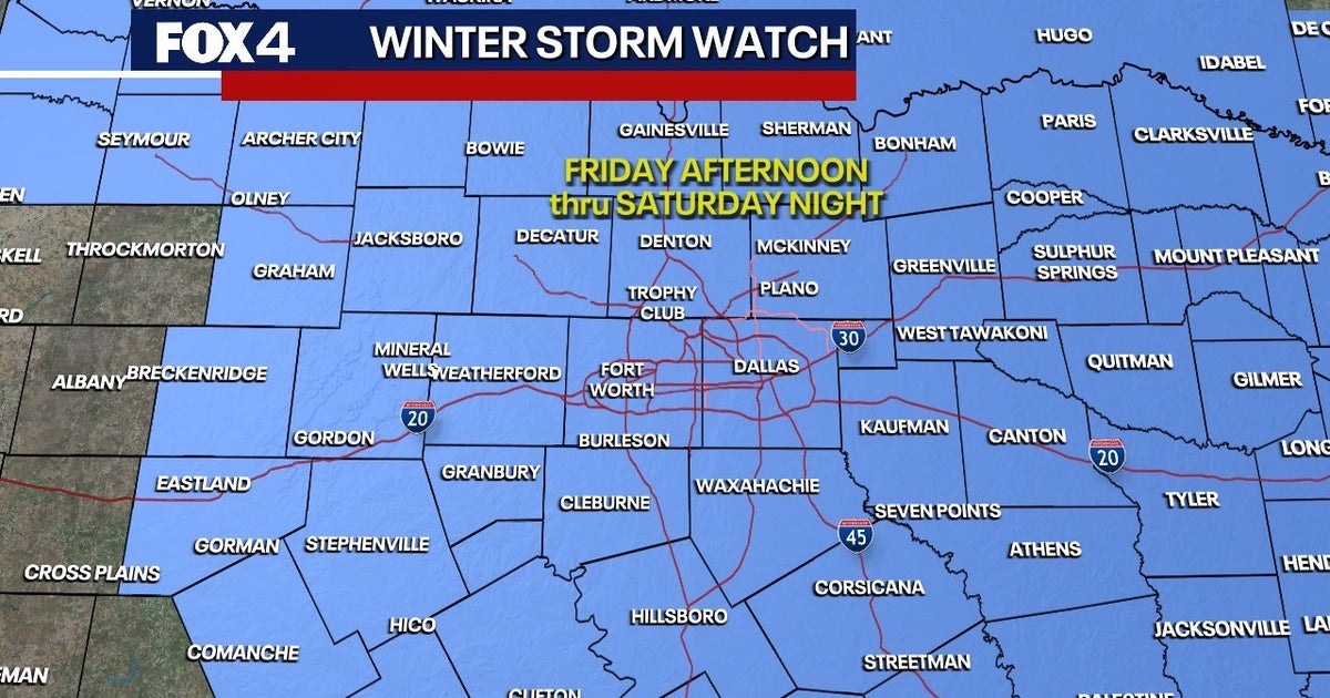 Dallas Weather: Winter storm watch issued, mix of snow and ice expected ...