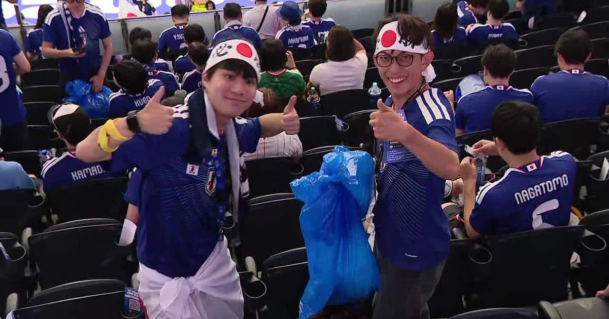 Japanese fans clean Dallas Stadium after World Cup opener against ...
