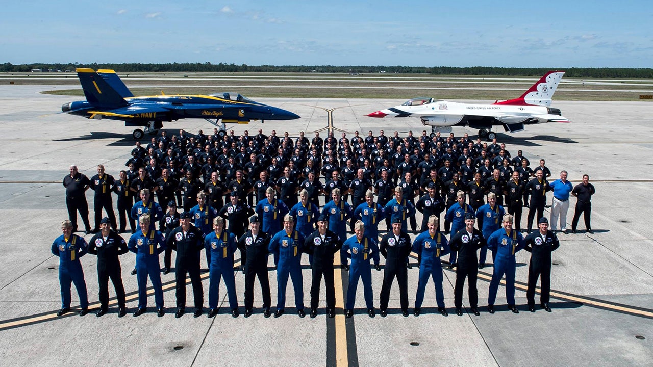 Rare air: Blue Angels, Thunderbirds make joint flight | FOX 5 Atlanta