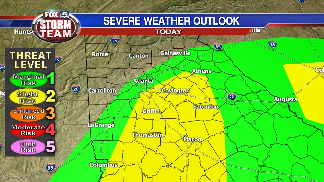 Upgraded risk for severe weather in North Georgia | FOX 5 Atlanta Upgraded risk for severe weather in North Georgia | FOX 5 Atlanta