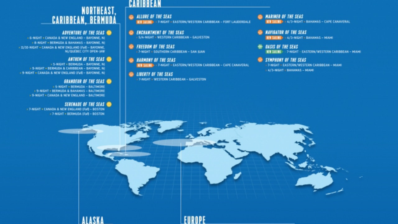 Royal Caribbean announces 2019-2020 destinations and newly transformed ...