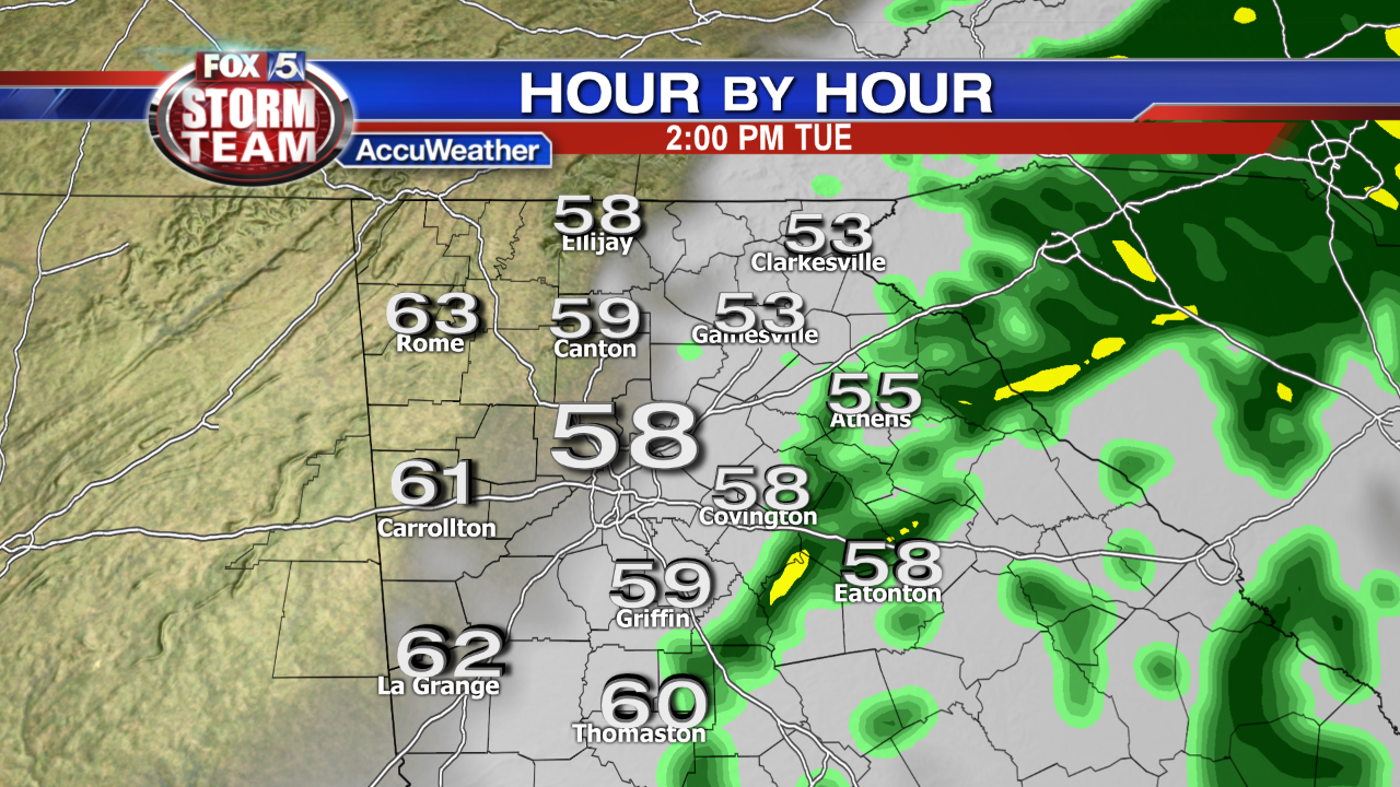 Cold front brings rain, colder temperatures | FOX 5 Atlanta