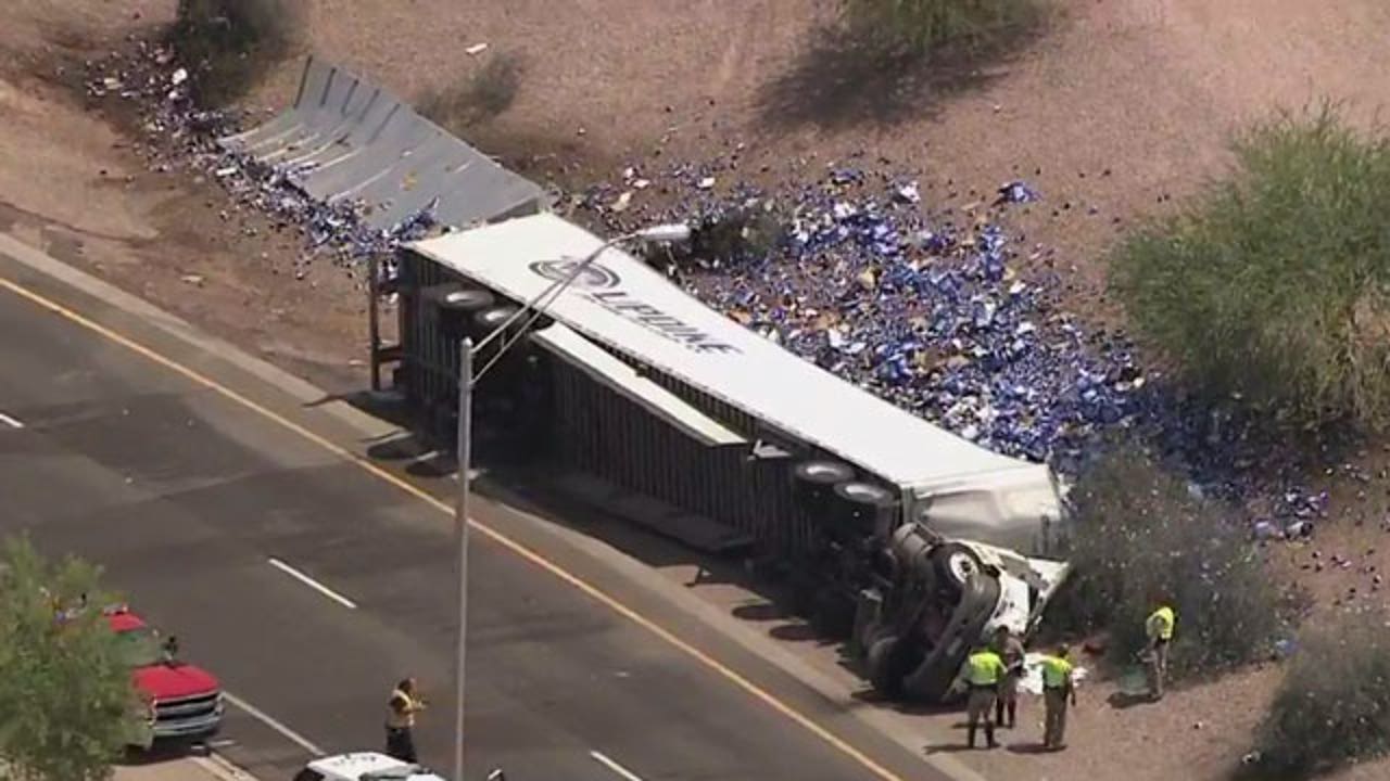 Semi-truck spills load of beer in Tempe | FOX 5 Atlanta