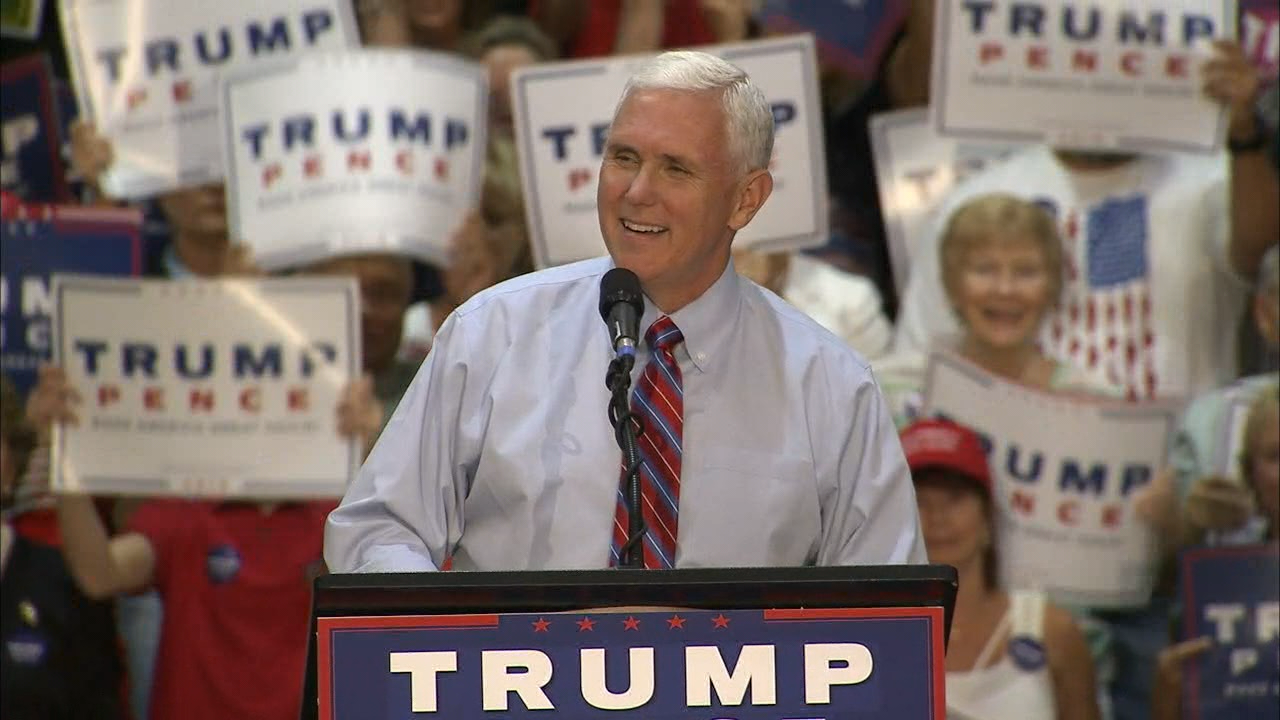 WATCH: GOP VP candidate Mike Pence holds rally in GA