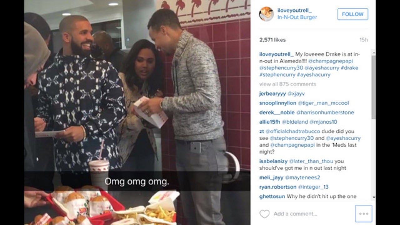 Steph and Ayesha Curry spotted with Drake at Alameda In-N-Out