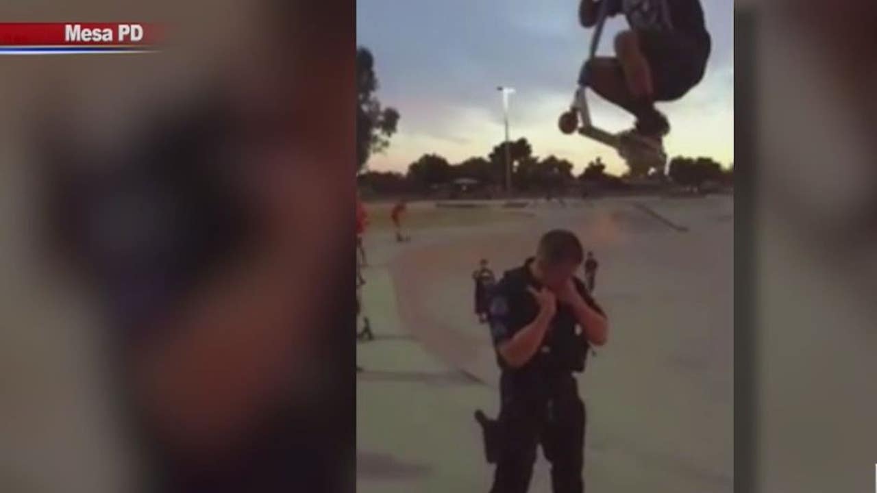 Viral video shows skater jumping over officer | FOX 5 Atlanta