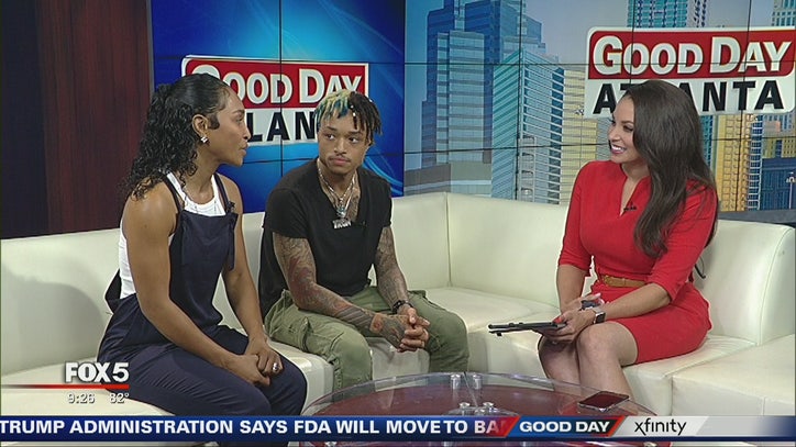 Rozonda 'Chilli' Thomas and son Tron Austin stop by Good Day Atlanta ...