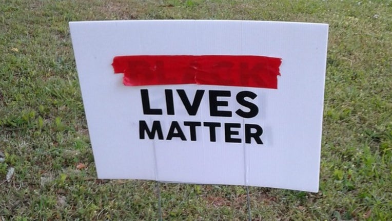 'Black Lives Matter' sign defaced in Decatur yard