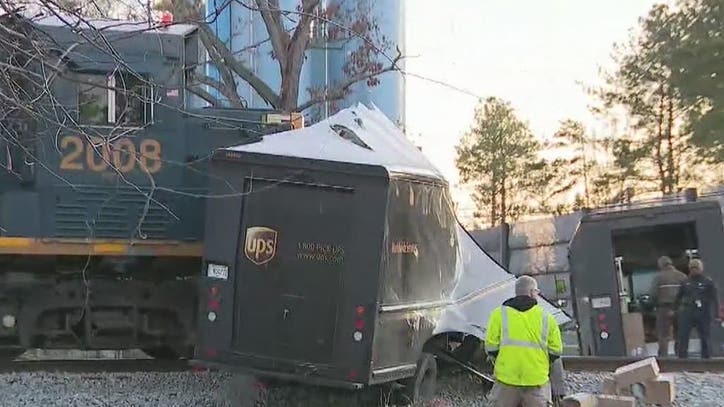 UPS delivery truck hit by train in South Fulton | FOX 5 Atlanta