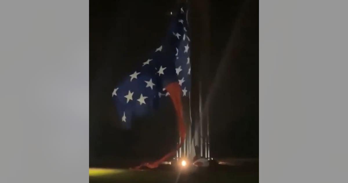 Video shows world’s largest free-flying American flag ripped to shreds ...
