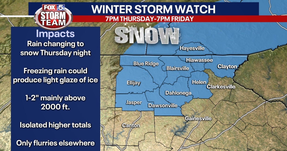 Winter Storm Watch issued for portions of north Georgia, cold rain ...