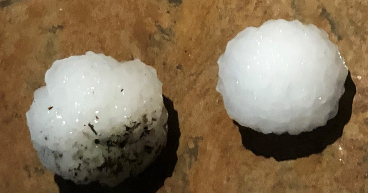 Historic size? National Weather Service to study large hail found in ...