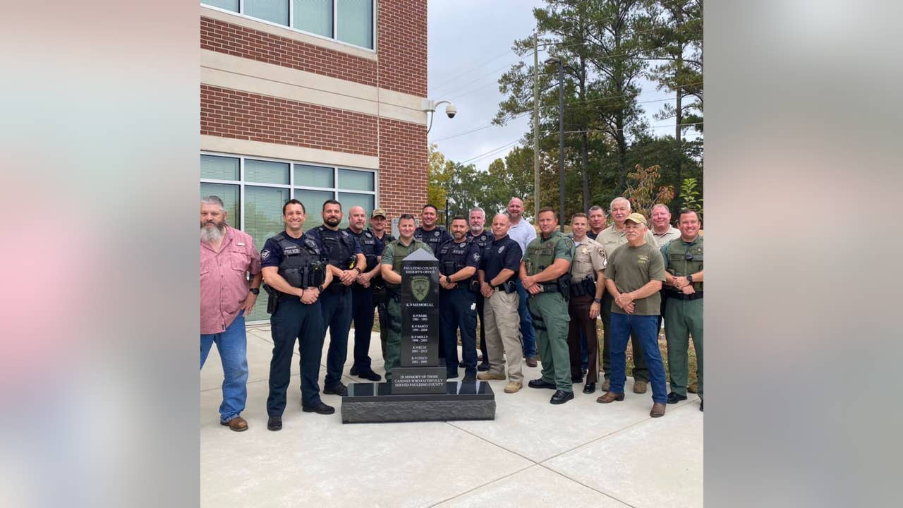 Paulding County Sheriff's Office unveils K-9 officer memorial | FOX 5 ...