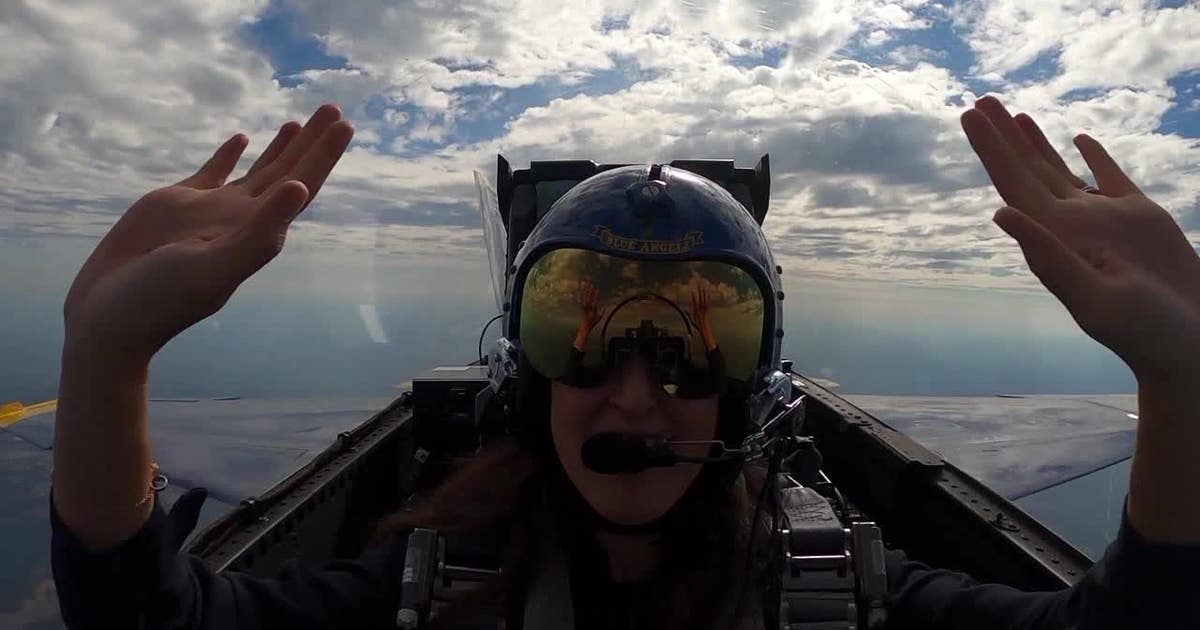 High-flying Georgia teacher experiences flight with Blue Angels pilot ...
