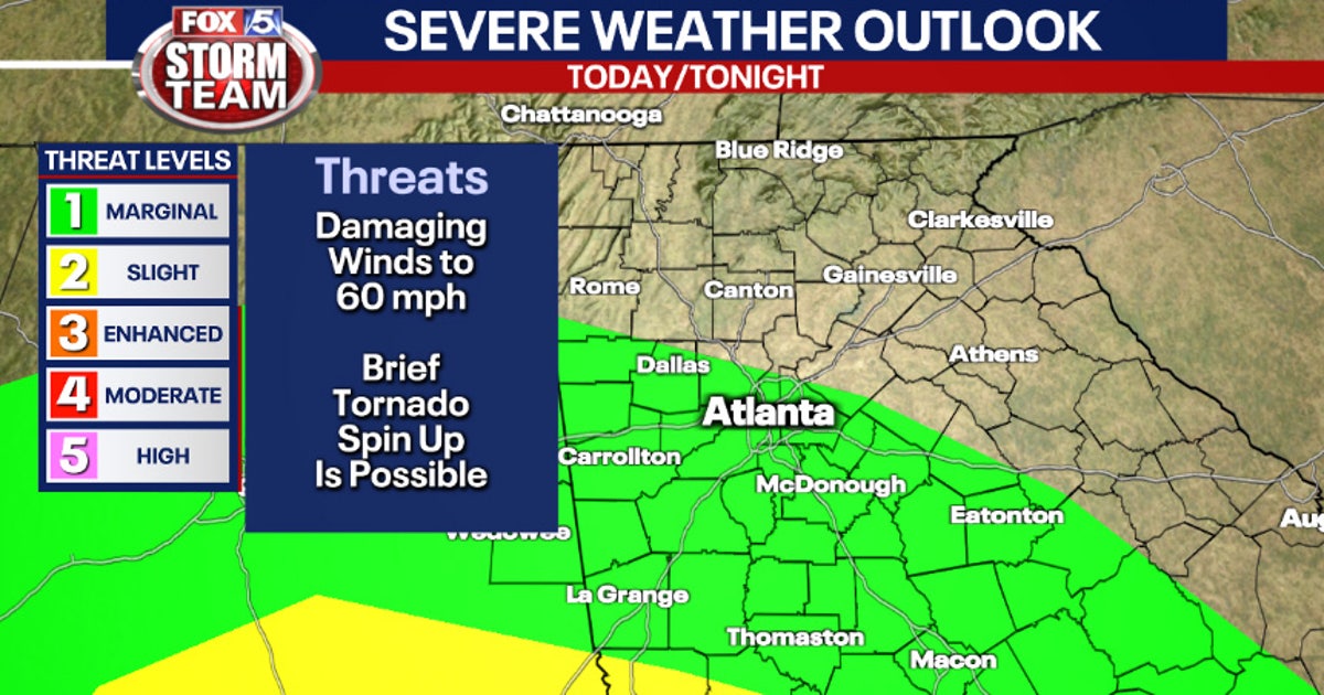 Severe weather impacting state south of Atlanta, rain in metro area ...