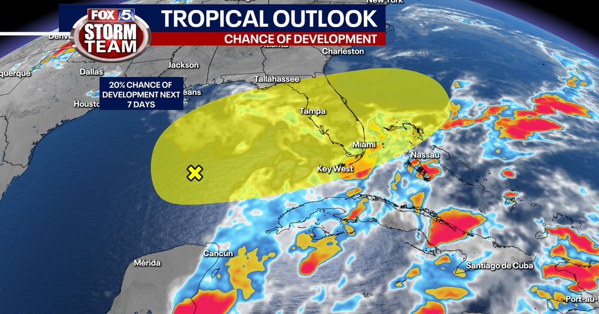Tropical weather: Area of low pressure forms in Gulf of Mexico | FOX 5 ...