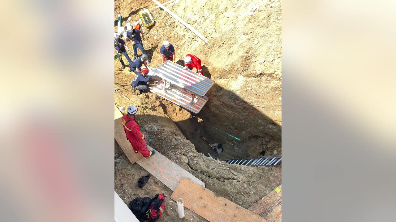 Construction worker trapped in Paulding County trench rescued | FOX 5 ... Construction worker trapped in Paulding County trench rescued | FOX 5 ...