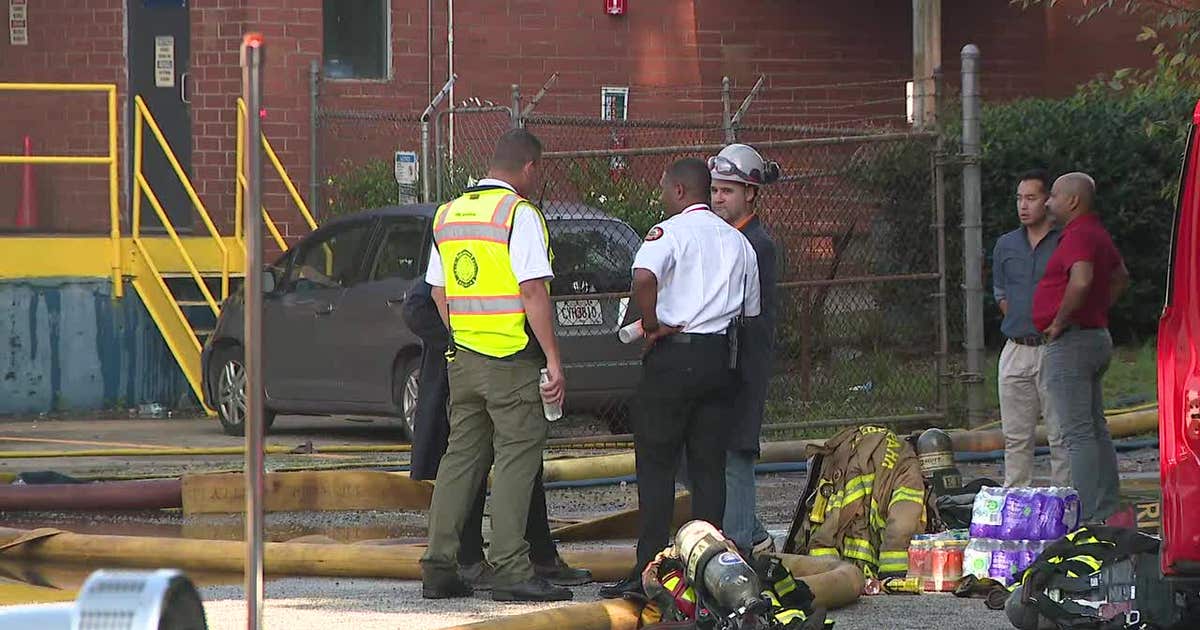Firefighters spend hours battling College Park chemical fire | FOX 5 ...