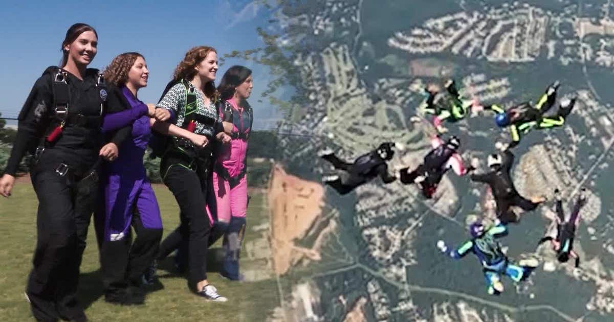 Georgia women break 3 state skydiving records with group jump | FOX 5 ...