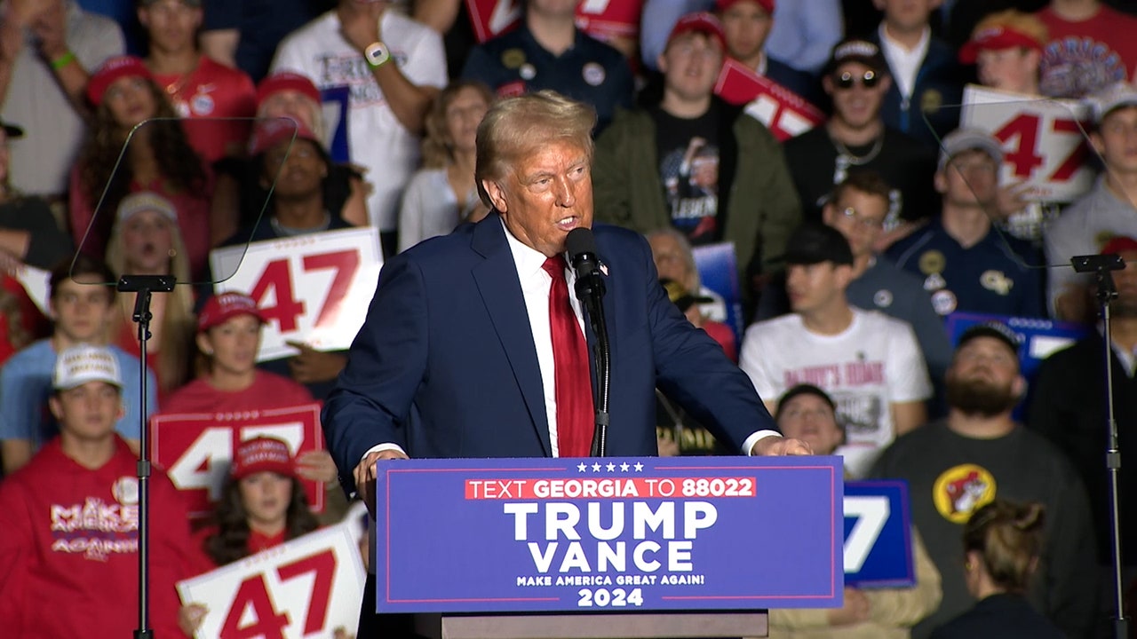 Trump continues to push no taxes during rally at Georgia Tech, slams VP ...