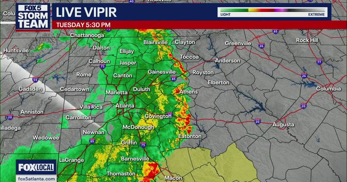 Weather alert: Strongest storms move south of metro Atlanta | FOX 5 Atlanta