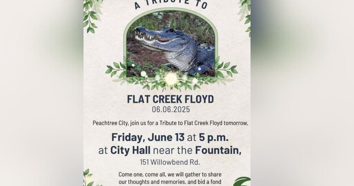 Tribute to famous Peachtree City alligator, Flat Creek Floyd | FOX 5 ...