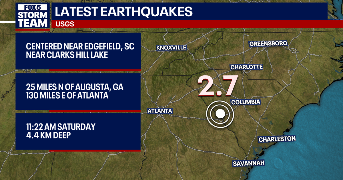 Saturday morning earthquake hits near Georgia state line | FOX 5 Atlanta