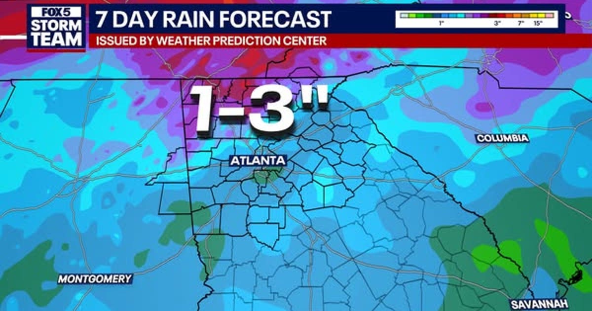 Rain returns to metro Atlanta, North Georgia later this week | FOX 5 ...