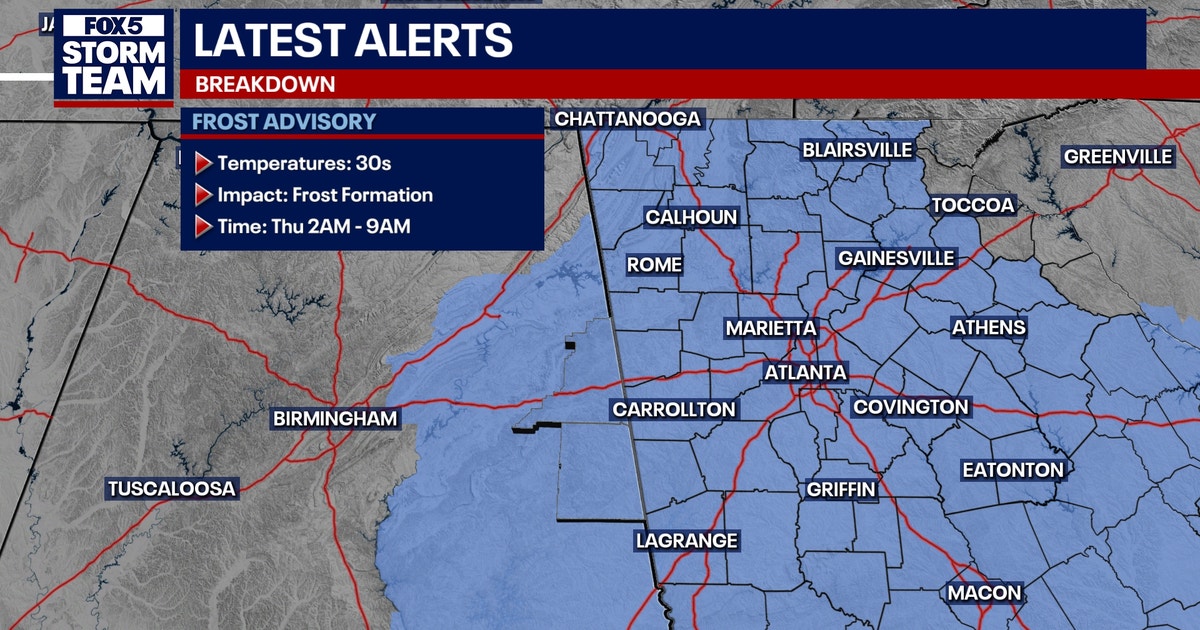 Atlanta weather: Frost Advisory tonight, record-level warmth by Sunday ...