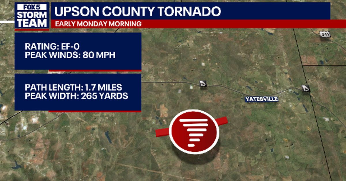 2 additional tornadoes confirmed in Upson County: NWS | FOX 5 Atlanta
