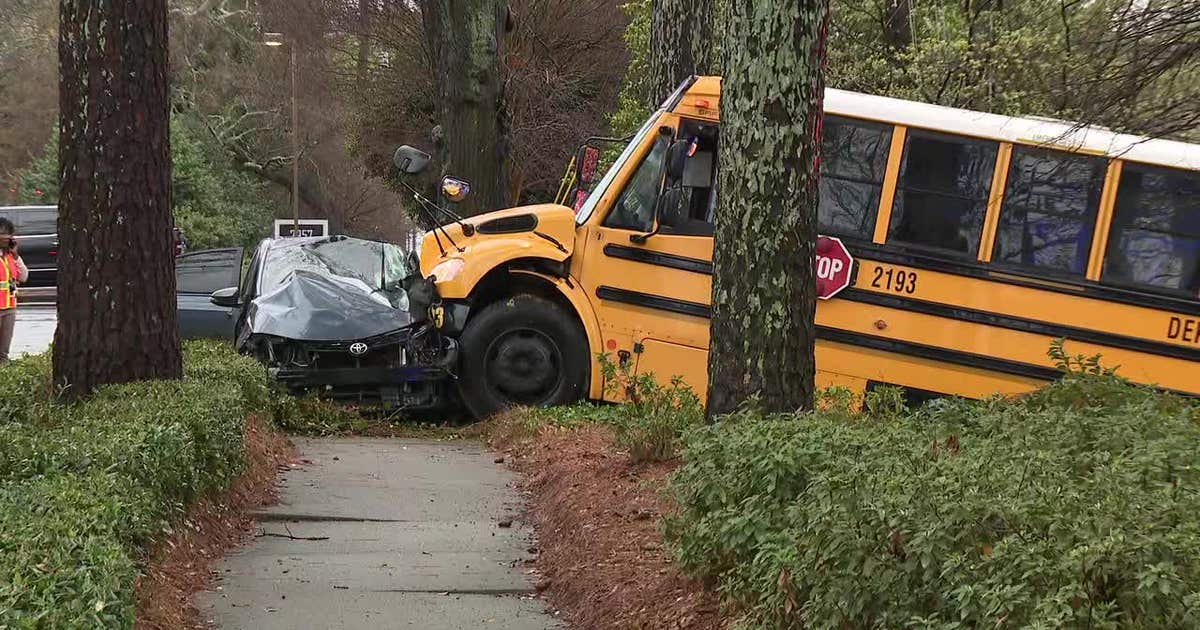 Car hits DeKalb school bus causing it to hit another car, police say ...