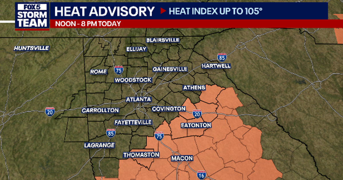 Weekend heat advisory: Hot and muggy | FOX 5 Atlanta