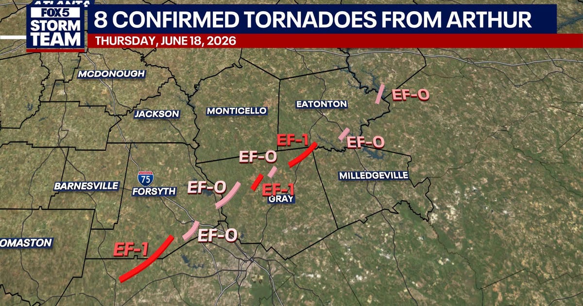 Remnants of Tropical Storm Arthur trigger 10 Georgia tornadoes | FOX 5 ...
