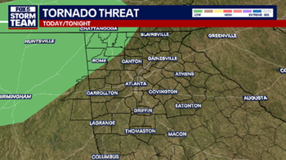 Storms with tornado risk expected in metro Atlanta Monday | FOX 5 Atlanta