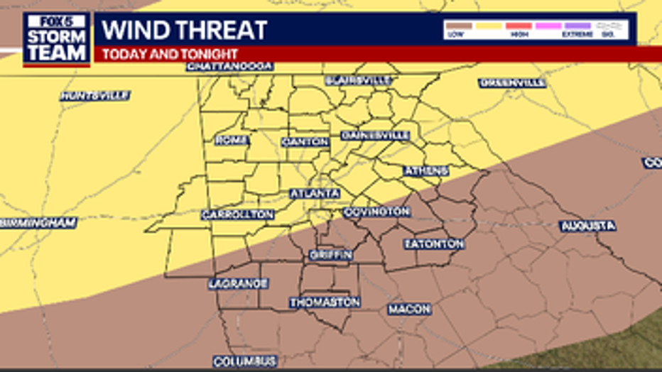Storms with tornado risk expected in metro Atlanta Monday | FOX 5 Atlanta